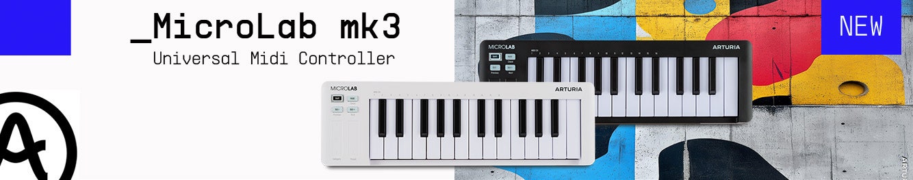 Arturia MicroLab mk3 – Kompakt MIDI-kontroller for studio og reise | DLX Music